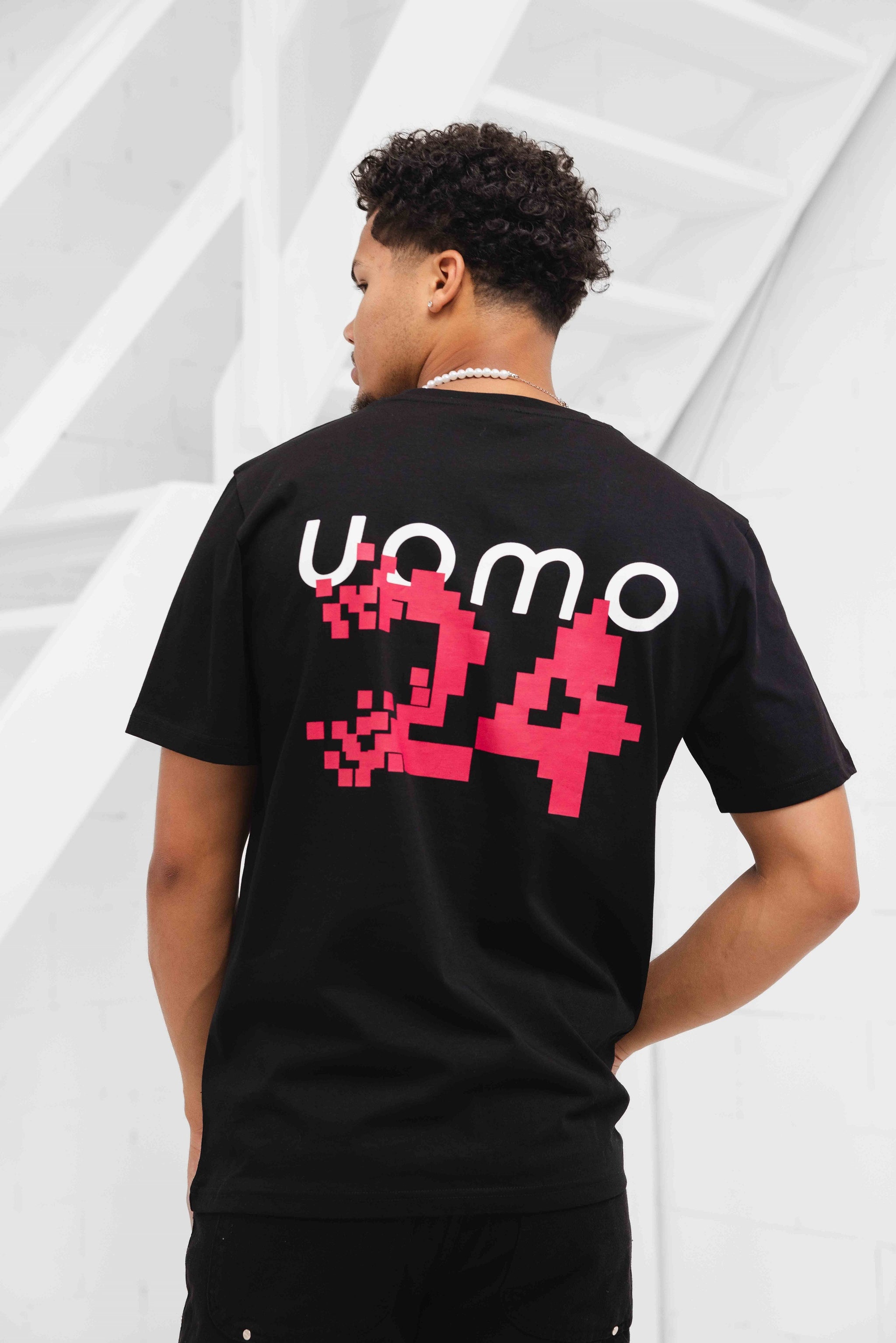 Pixelated T-Shirt Heren Zwart